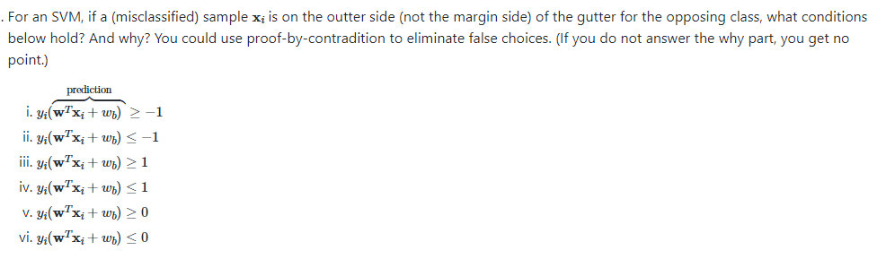 Solved Unless otherwise stated, all SVMs are hard-margin | Chegg.com