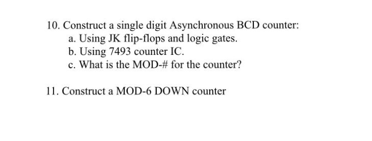 Solved 10. Construct a single digit Asynchronous BCD | Chegg.com