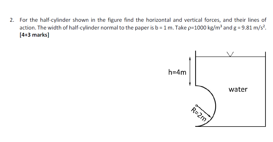Solved 2. For the half-cylinder shown in the figure find the | Chegg.com