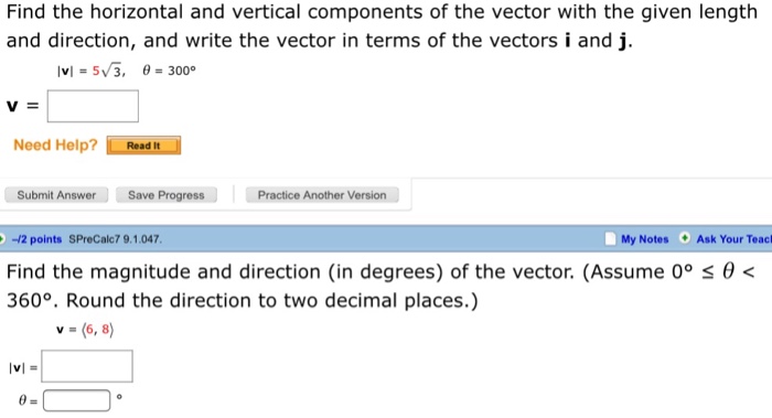 Solved Find the horizontal and vertical components of the | Chegg.com