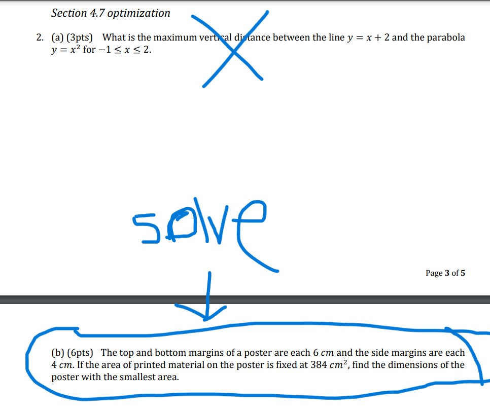 Solved Section 4.7 optimization 2. (a) (3pts) What is the | Chegg.com
