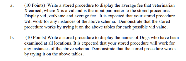 Solved Implement as stored procedures the following. | Chegg.com