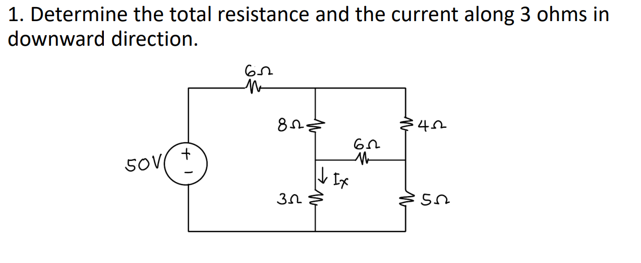 Solved 1. Determine the total resistance and the current | Chegg.com
