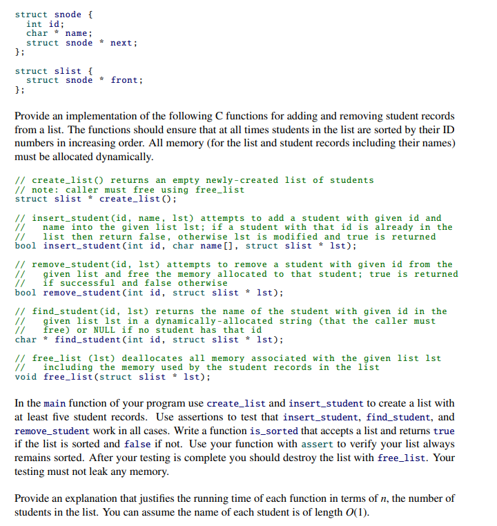 Solved Please make sure the code is written in C not C++, | Chegg.com