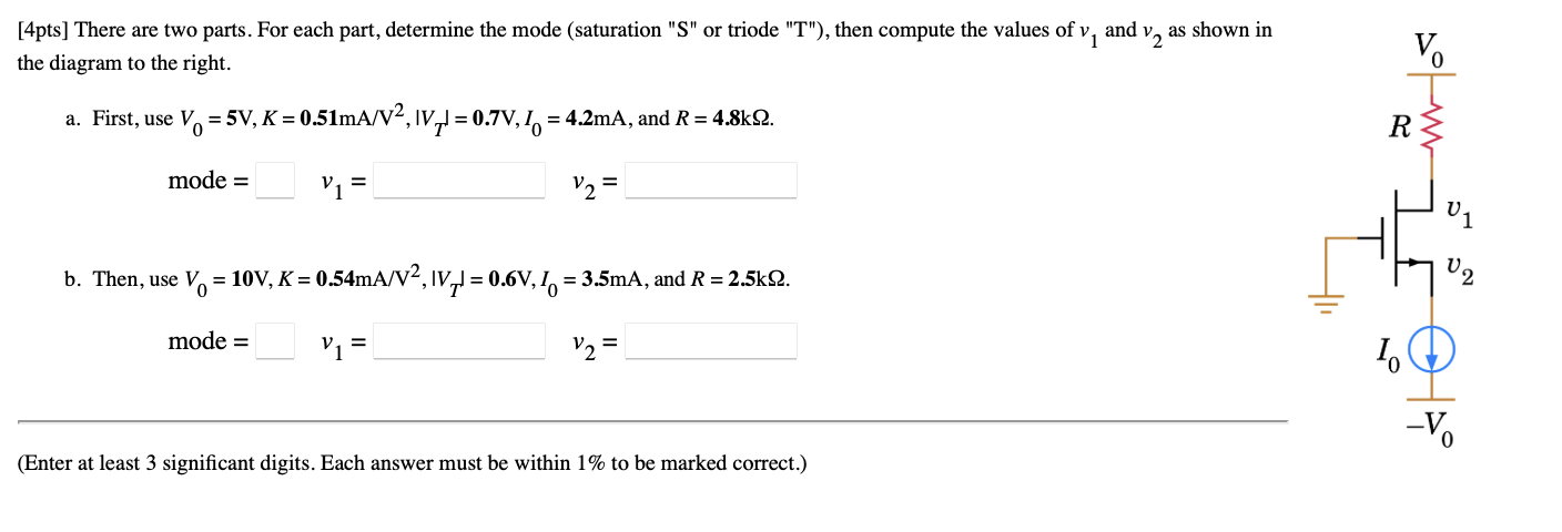 Solved [4pts] There are two parts. For each part, determine | Chegg.com