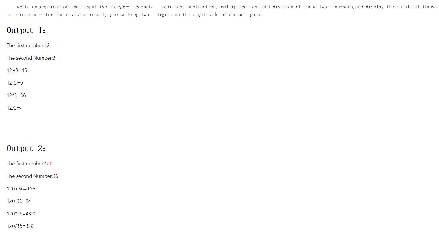 Solved numbers, and display the result. If there Write an | Chegg.com