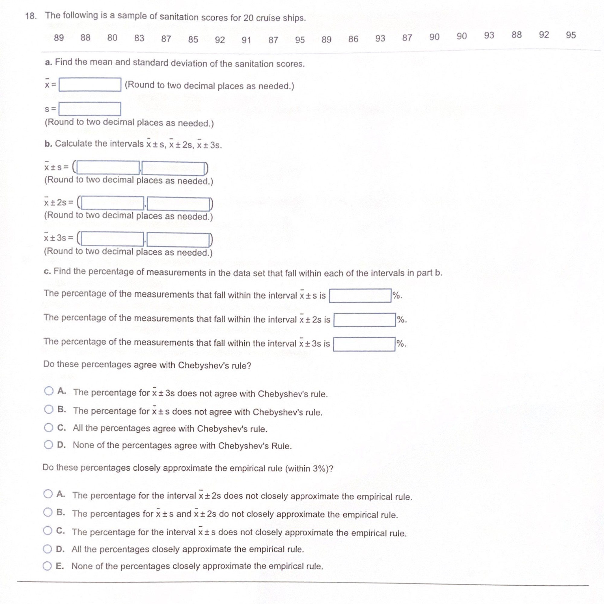 Solved 7. For any set of data, what can be said about the | Chegg.com