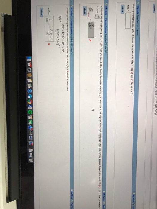 Solved Find a parameterization c(t) of the osculating circle | Chegg.com