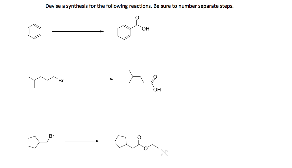 Solved Devise a synthesis for the following reactions. Be | Chegg.com