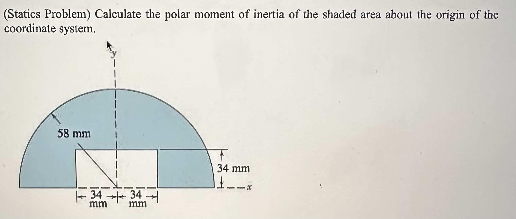 Solved (Statics Problem) Calculate the polar moment of | Chegg.com