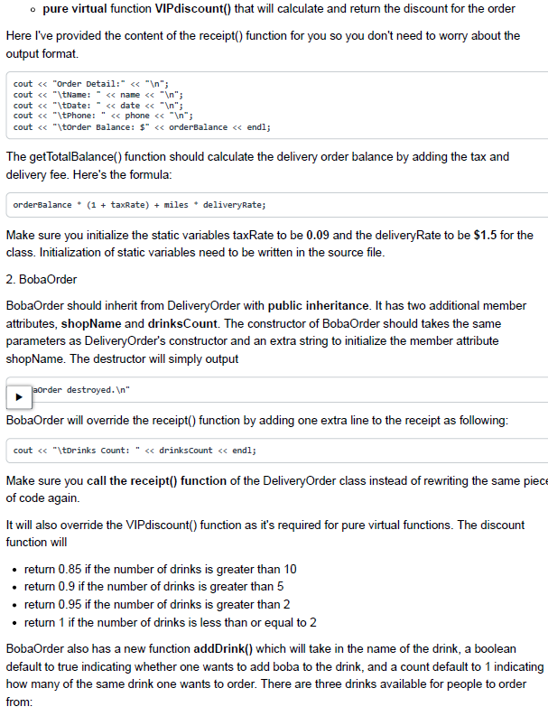 Solved Food Ordering System th, Kevin, and Bob have arrived | Chegg.com