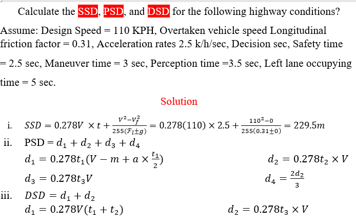 Solved Calculate the SSD, PSD, and DSD for the following | Chegg.com