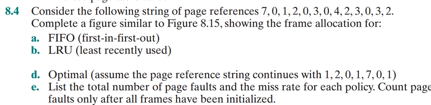 Solved Consider the following string of page references | Chegg.com