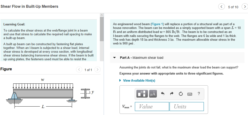 Solved Shear Flow in Built-Up Members 5 of 10 > Learning | Chegg.com