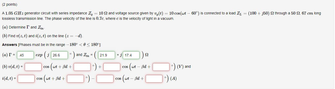 Solved (2 points) A 1.05 GHz generator circuit with series | Chegg.com
