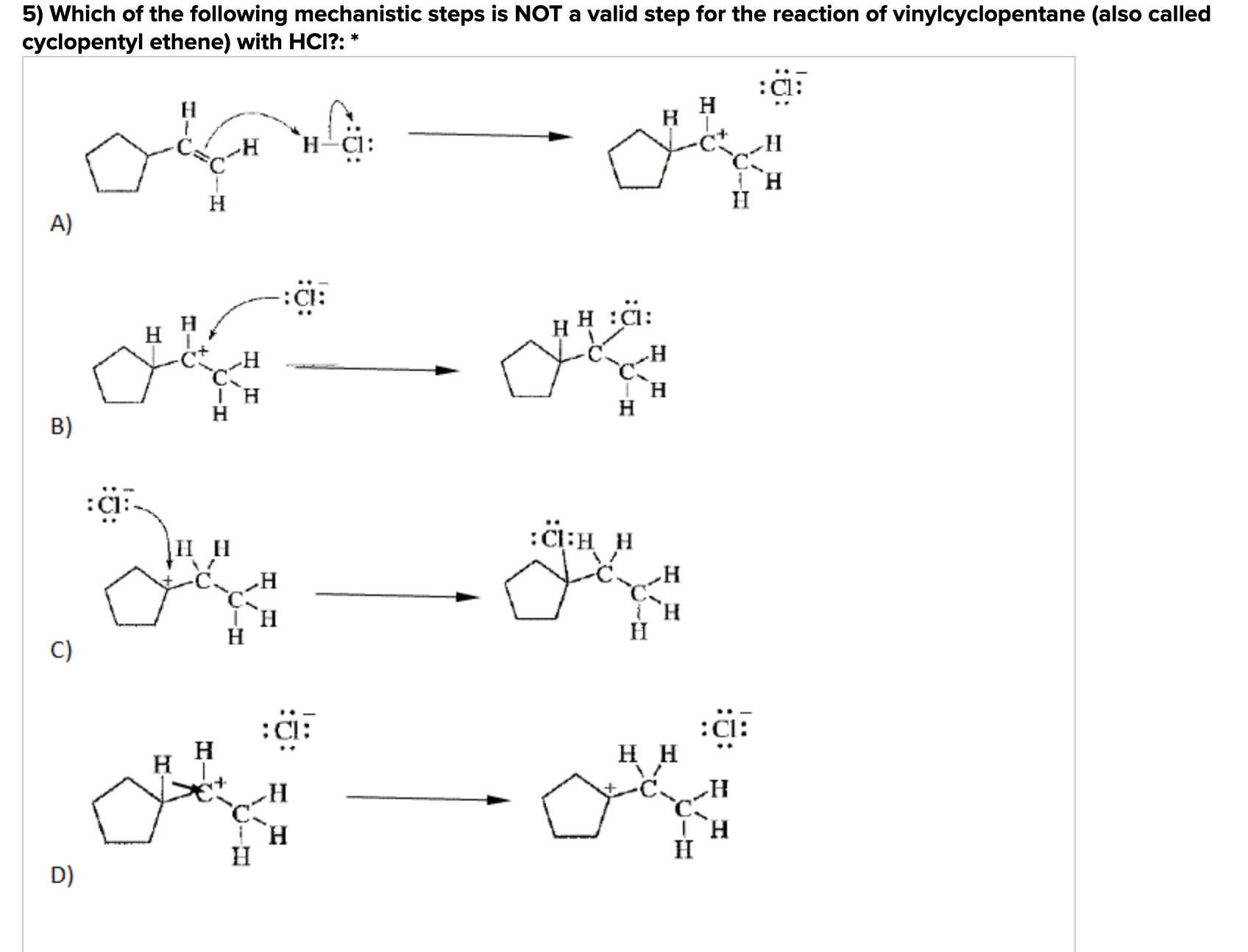 5) Which of the following mechanistic steps is NOT a | Chegg.com