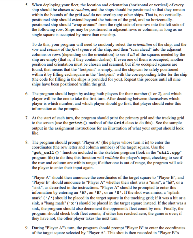 Solved CS231 Project #2: "Sea Battle!" For this project, you | Chegg.com