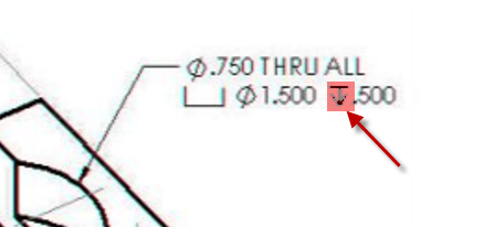 Solved In autoCAD, how do I insert the "depth" symbol? See | Chegg.com