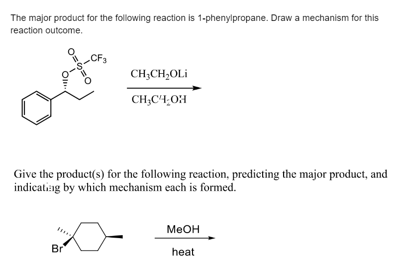[Solved]: The major product for the following reaction is