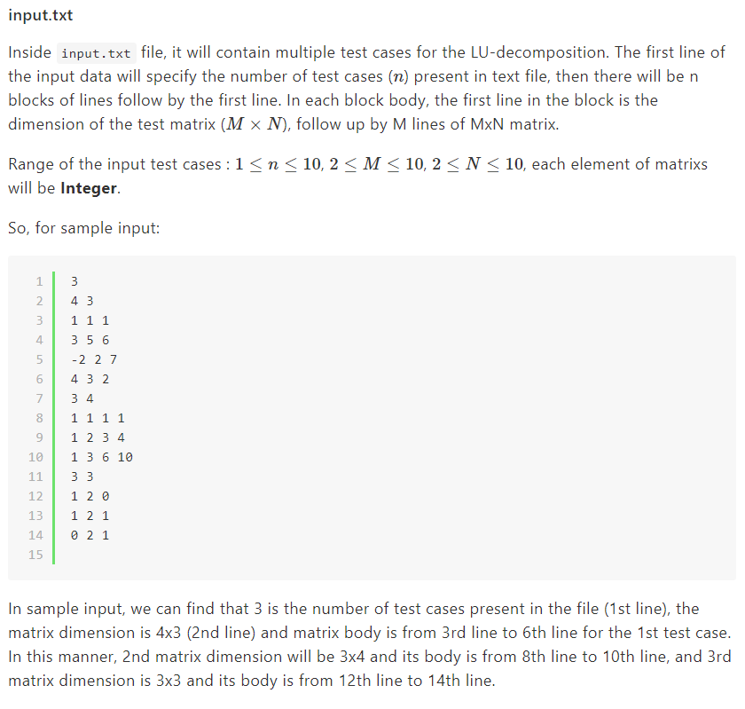 input.txt Inside input.txt file, it will contain | Chegg.com