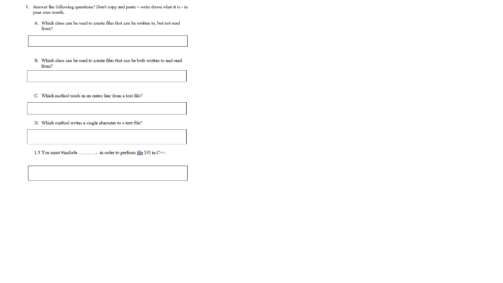 Solved 1. Answer the following questions? Don't copy and | Chegg.com