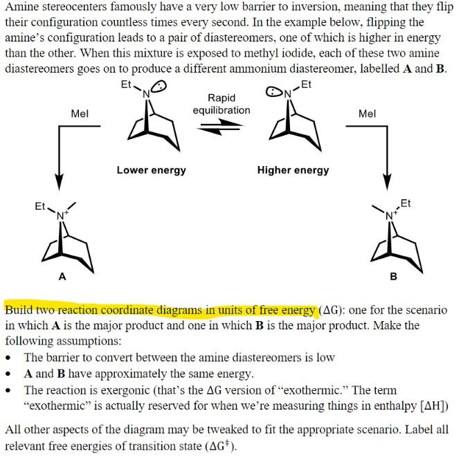 Solved Amine stereocenters famously have a very low barrier | Chegg.com