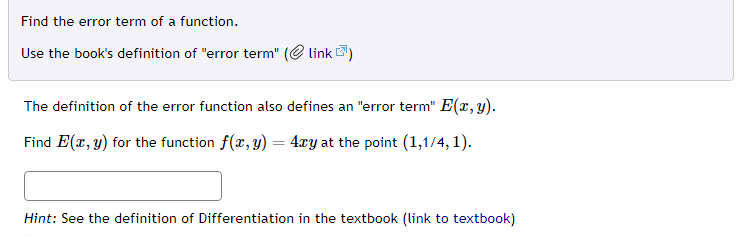 Solved The definition of the error function also defines an | Chegg.com