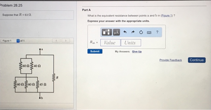 Solved Suppose that R = 63 Ohm. What is the equivalent | Chegg.com