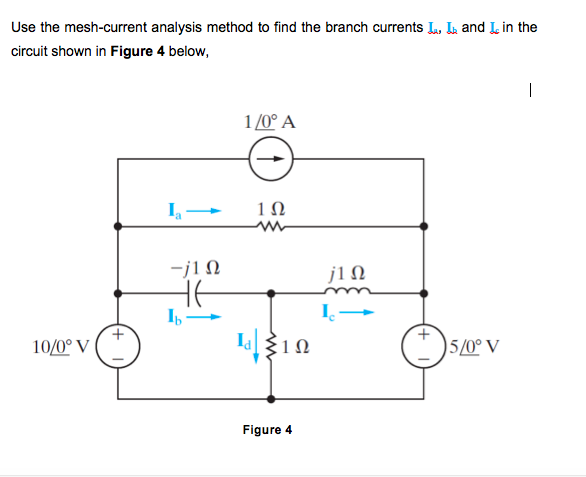 Solved Use the mesh-current analysis method to find the | Chegg.com