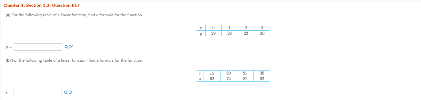 Solved Chapter 1, Section 1.2, Question 017 (a) For the | Chegg.com