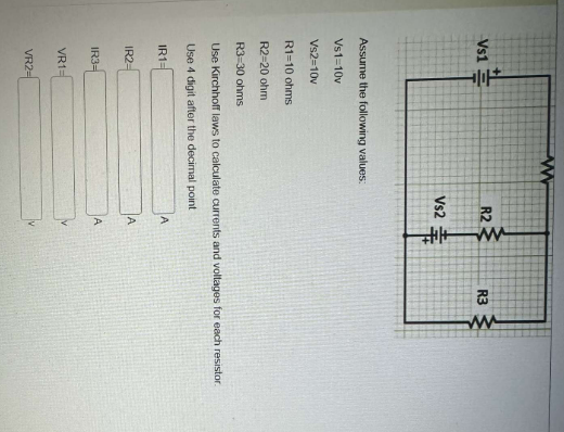Solved Assume the following values: | Chegg.com