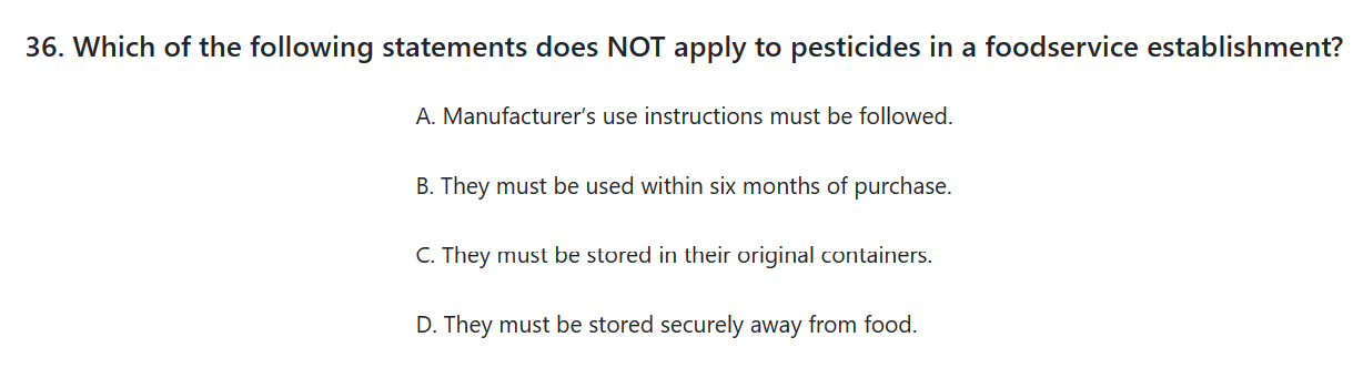 Solved 6. Which of the following statements does NOT apply | Chegg.com