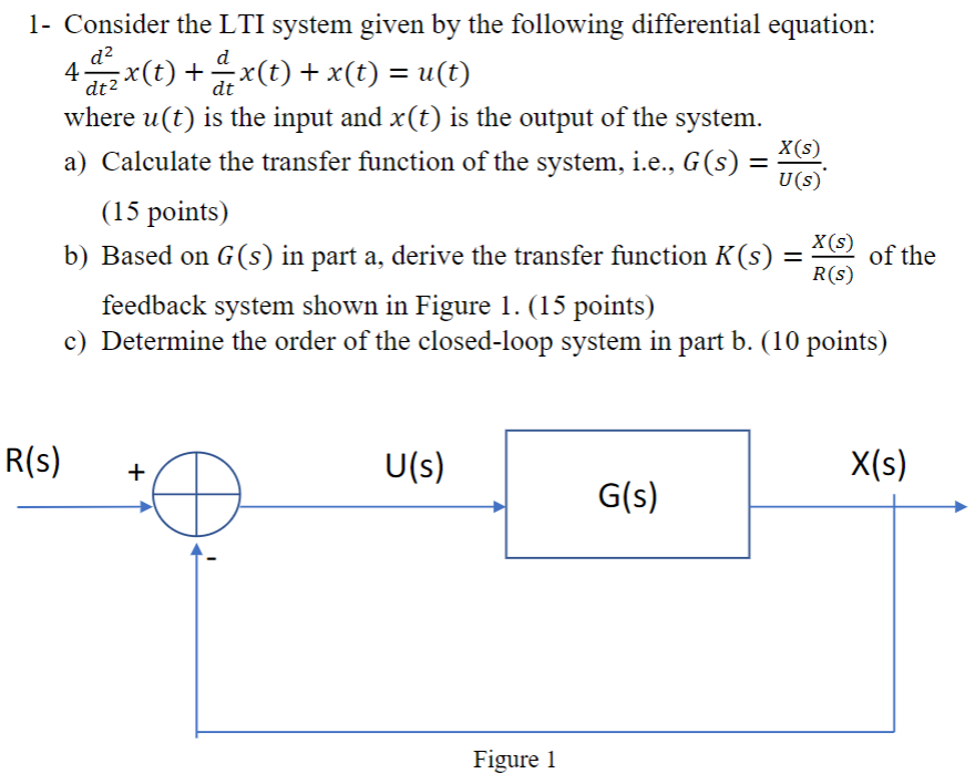Solved 1- Consider the LTI system given by the following | Chegg.com