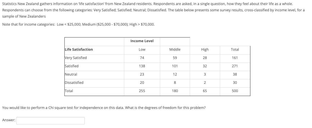 Solved Statistics New Zealand gathers information on 'life | Chegg.com