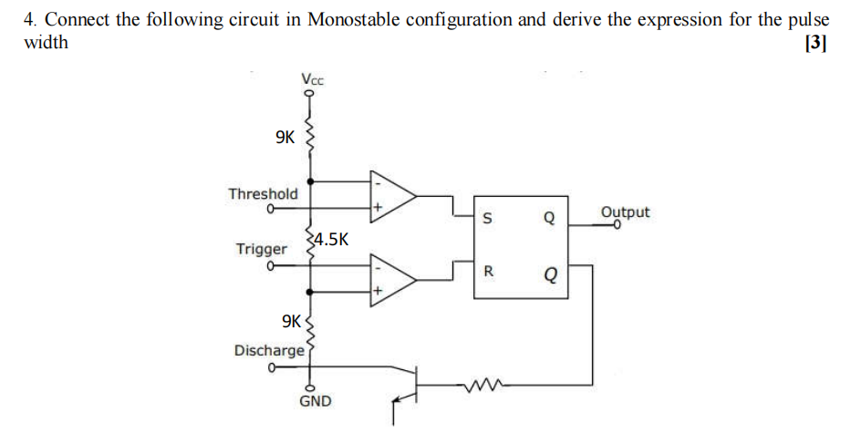 Solved Connect the following circuit in Monostable | Chegg.com