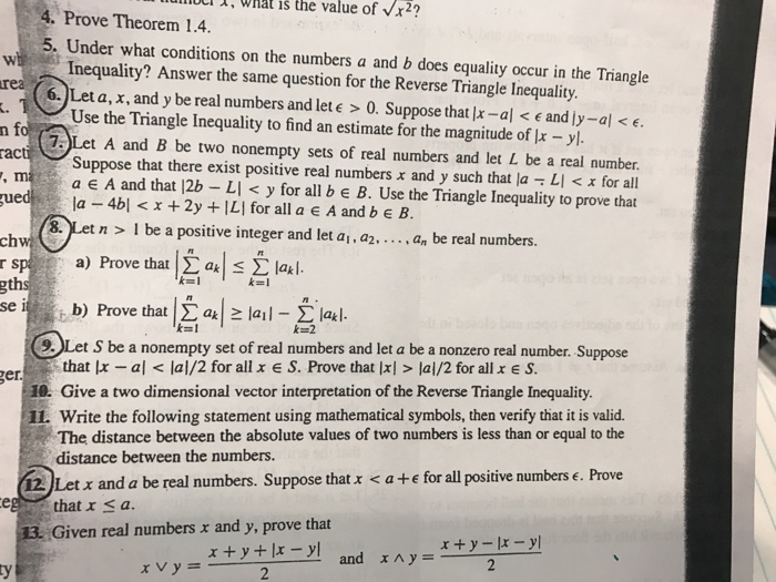 Solved Prove Theorem 1.4. Under what conditions on the | Chegg.com