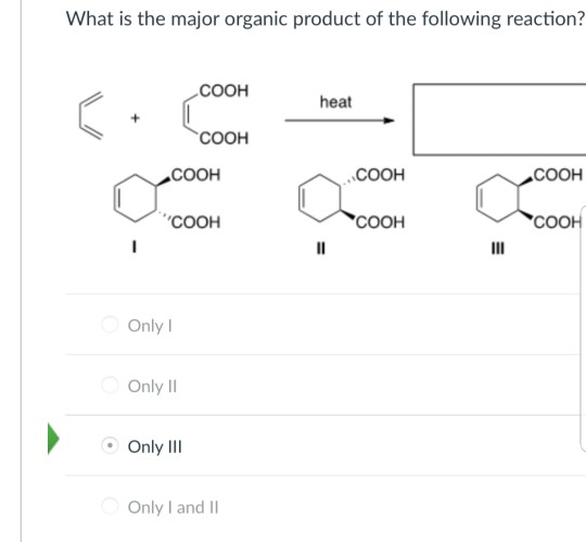 Solved What is the major organic product of the following | Chegg.com