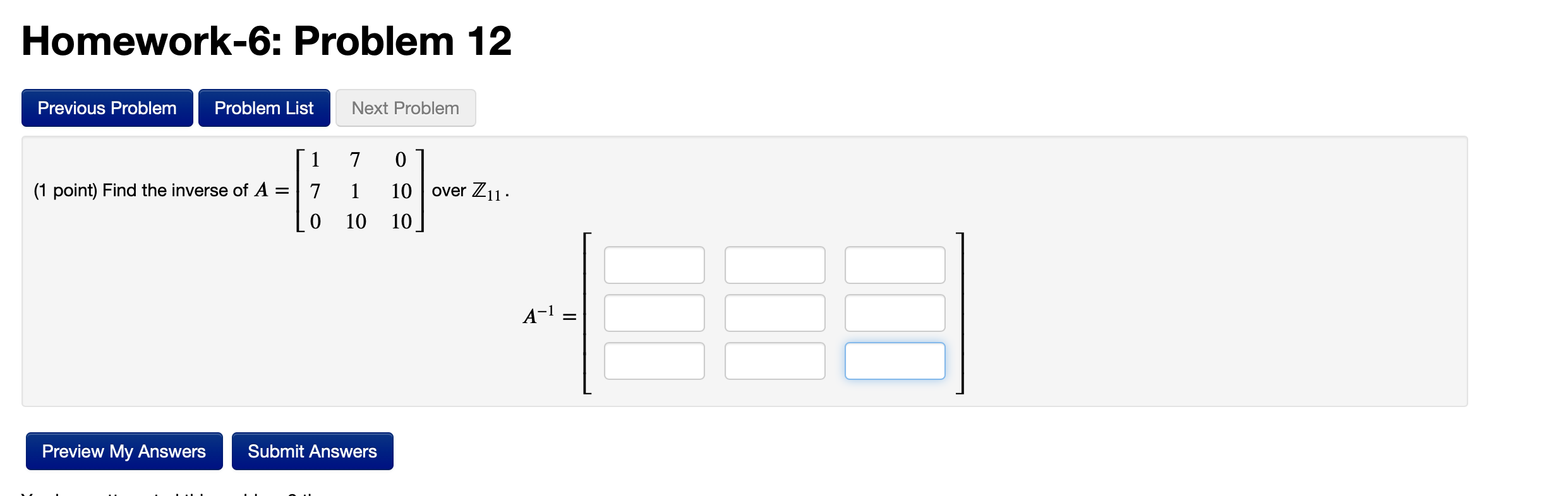 Solved I tried solving the inverse first and then taking mod | Chegg.com