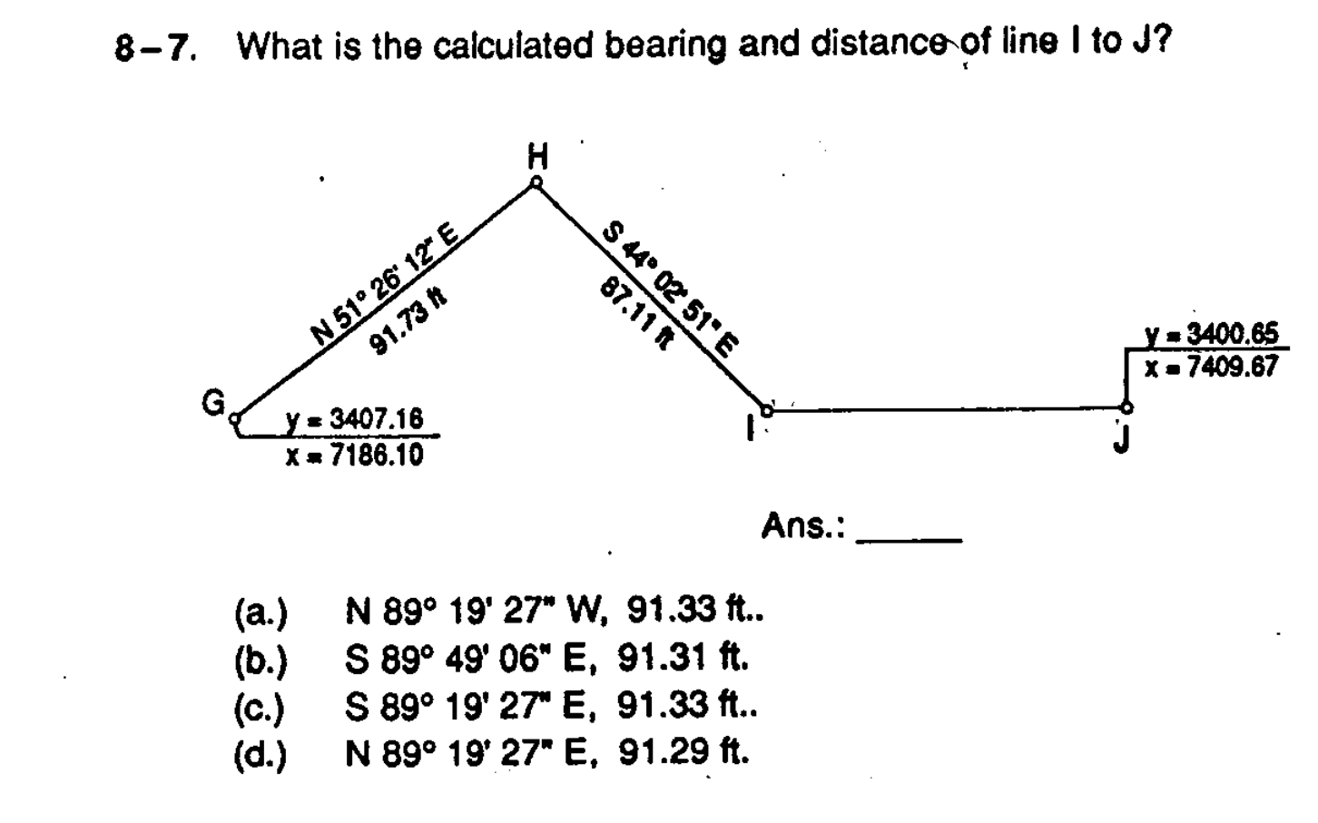 Solved 8 7 What Is The Calculated Bearing And Distance Of Chegg