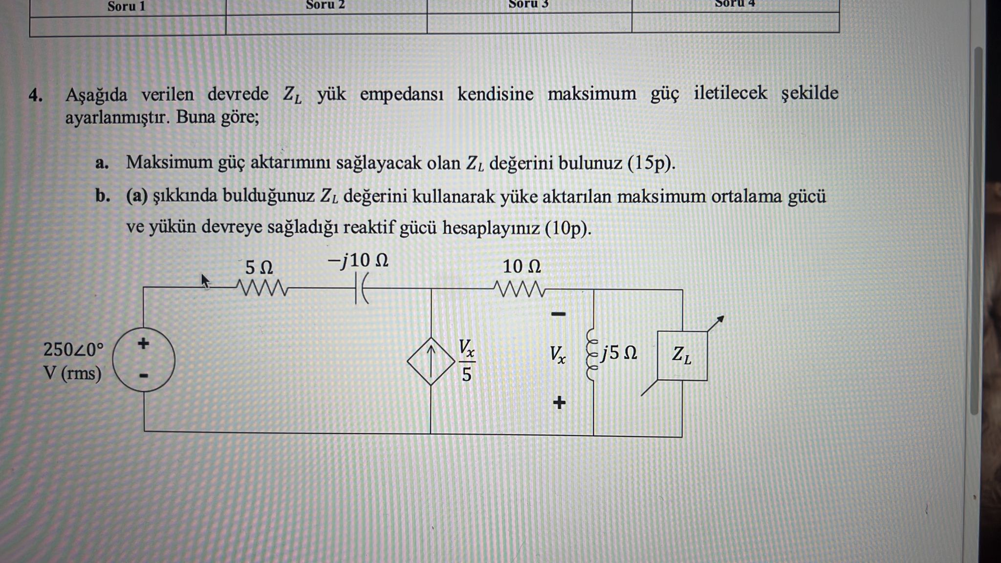 Solved In the circuit given below, the load impedance 𝑍𝐿 | Chegg.com