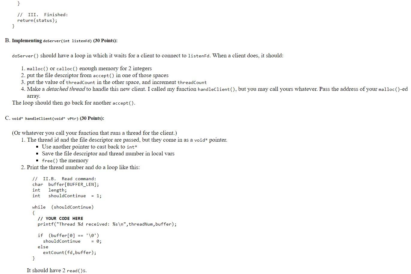 Solved // Compile with: // $ gcc extCountClient.c -o | Chegg.com