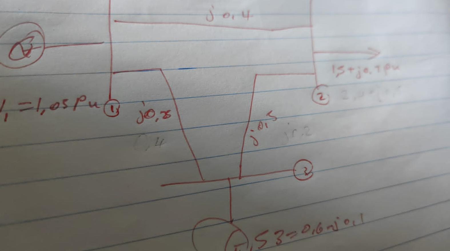 A three-bus power system is shown Fig. Q1. It is | Chegg.com