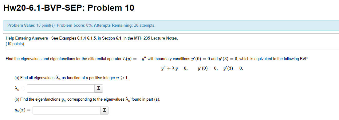 Solved Hw20-6.1-BVP-SEP: Problem 10 Problem Value: 10 | Chegg.com