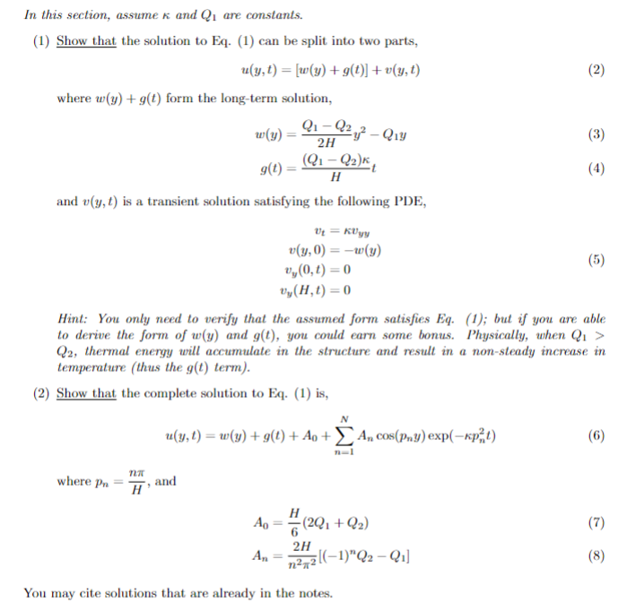 After some simplification and modeling, the unsteady | Chegg.com