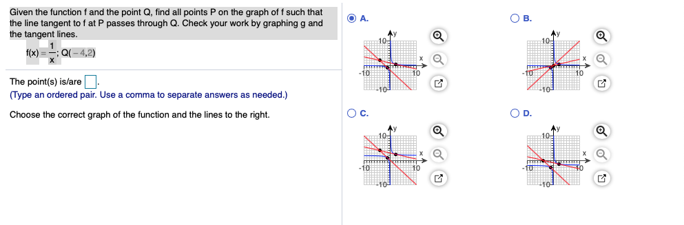 Solved Given the function f and the point Q, find all | Chegg.com