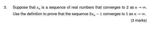 Solved 3. a Suppose that xn is a sequence of real numbers | Chegg.com