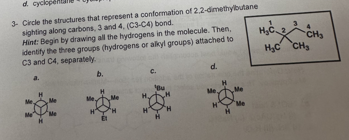 Solved 3. ﻿Circle the structures that represent a | Chegg.com