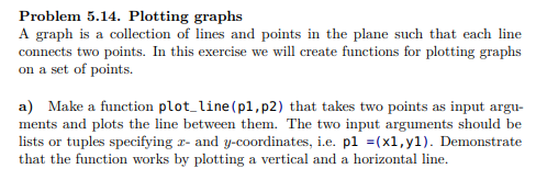 Solved Problem 5.14. Plotting graphs A graph is a collection | Chegg.com