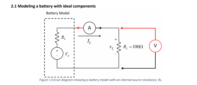Solved Lab 3: Modeling a battery 1. Objective Students will | Chegg.com