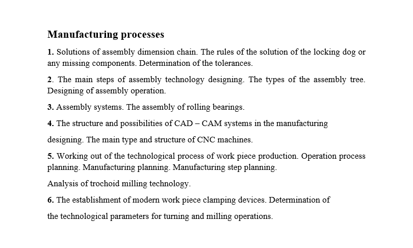 Solved Manufacturing processes 1. Solutions of assembly | Chegg.com